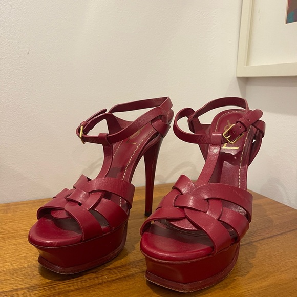 Yves Saint Laurent | Shoes | Ysl Red River Gauche Heels | Poshmark